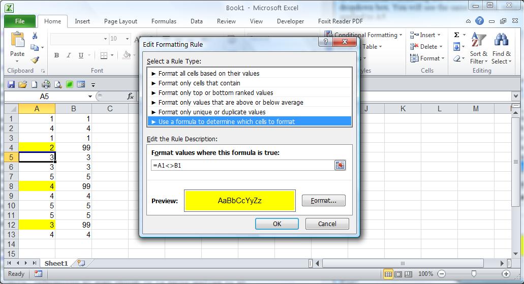 6StringJazzer On Conditional Formatting In Excel 2007 And Beyond